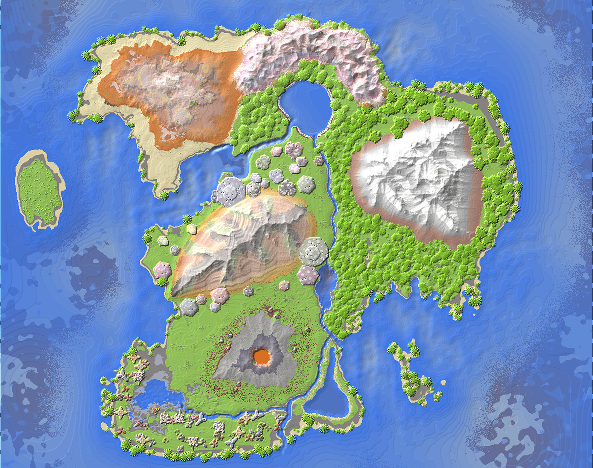 Island of Peace (1k x 1k Map) Minecraft Map