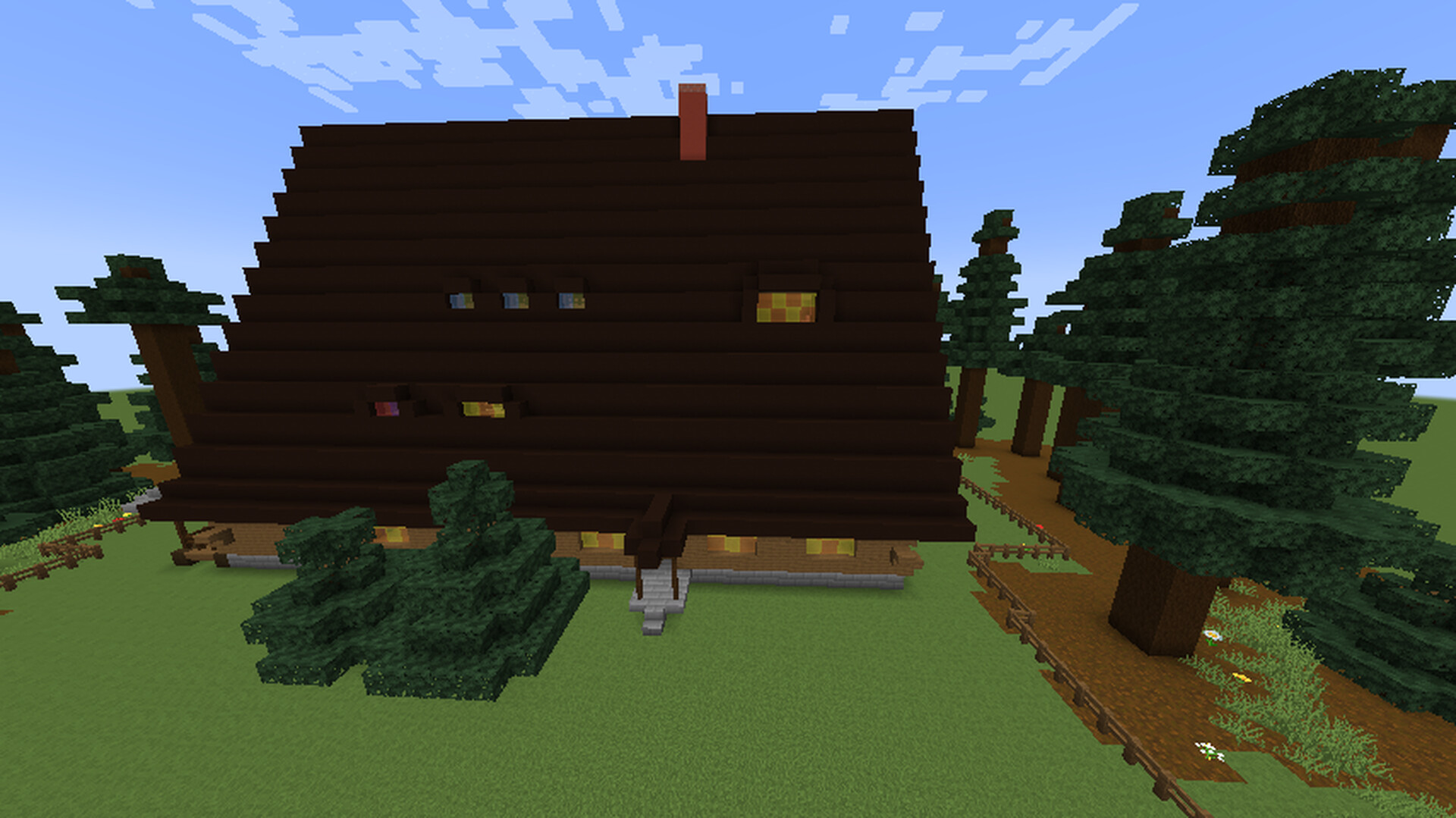 Large A-frame log cabin (based on the Mystery Shack) Minecraft Map