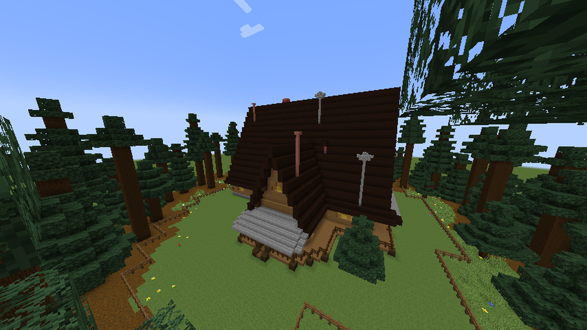 Large A-frame log cabin (based on the Mystery Shack) Minecraft Map
