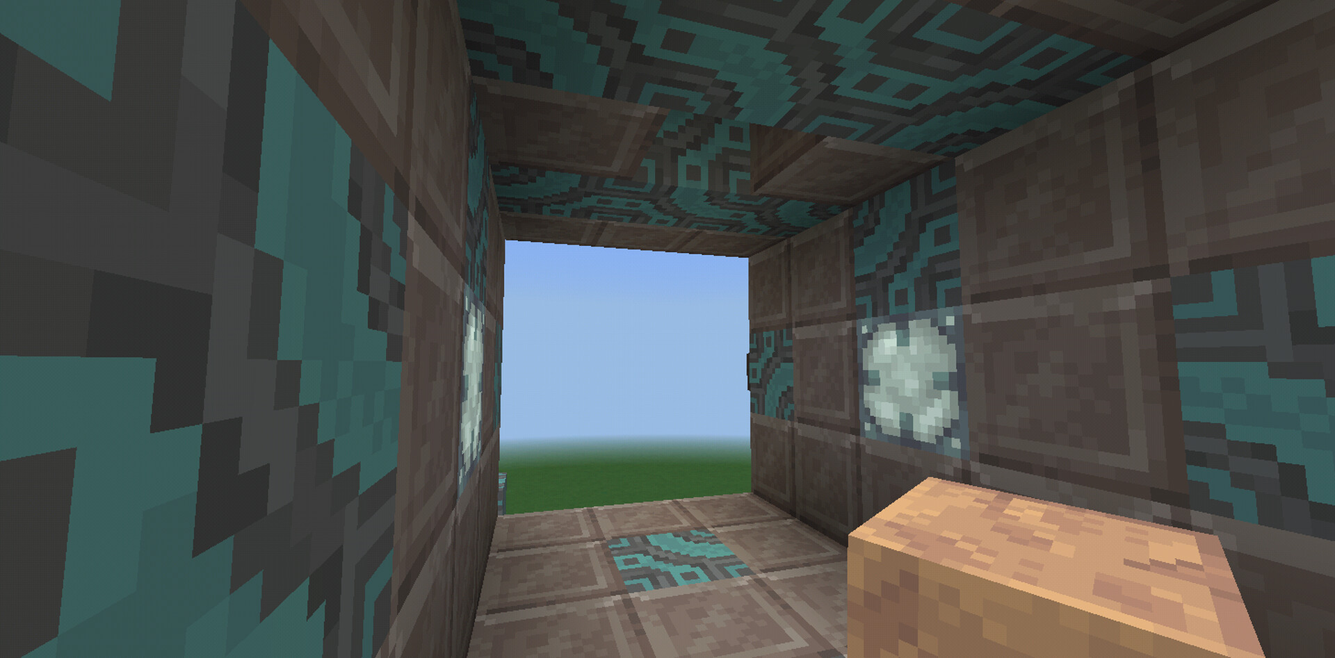 3x3 W/Lamps Piston Door Redstone Puzzle Minecraft Map