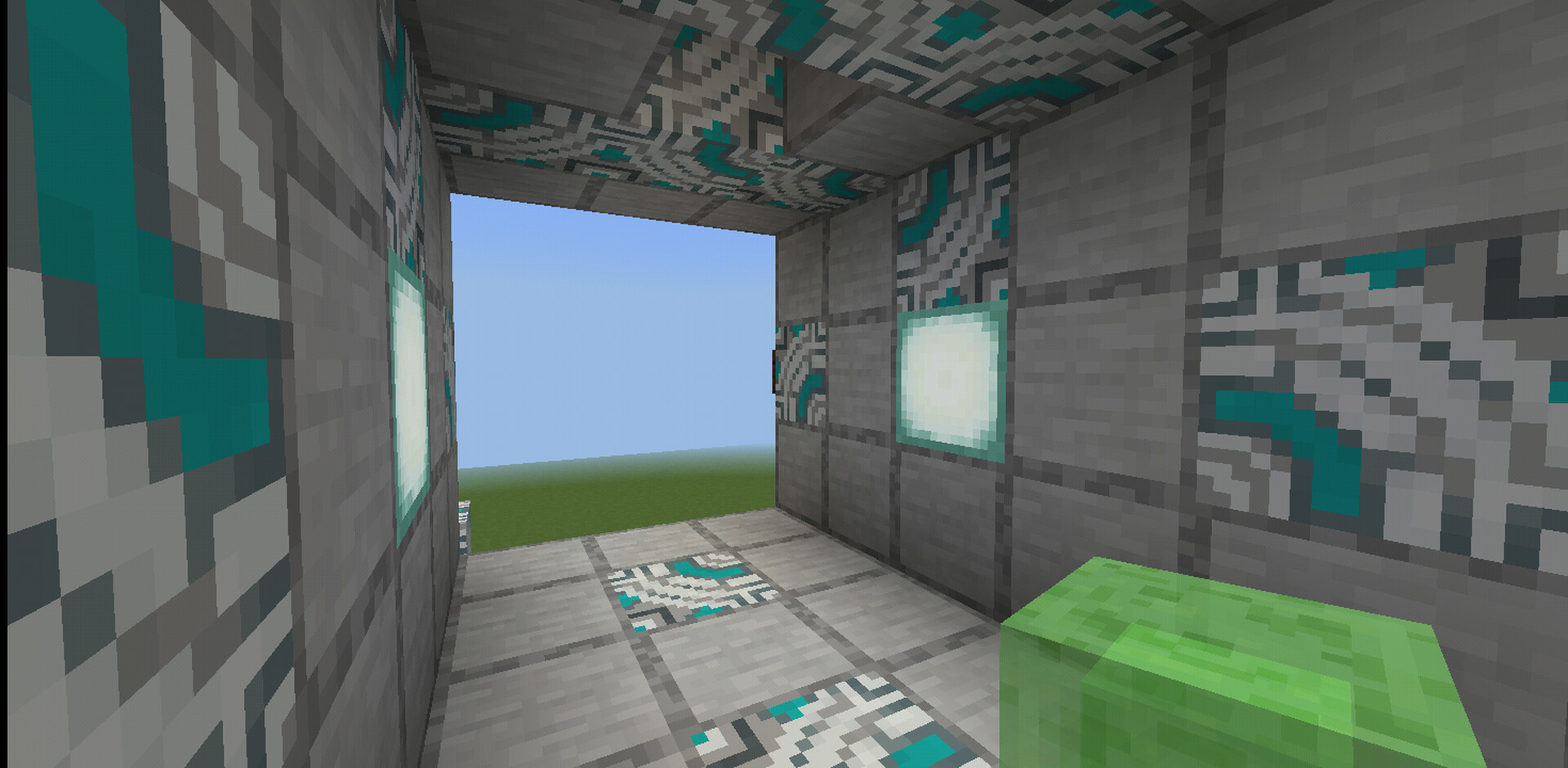 3x3 W/Lamps Piston Door Redstone Puzzle Minecraft Map