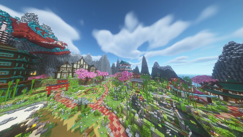 Japanese Group Build Minecraft Map