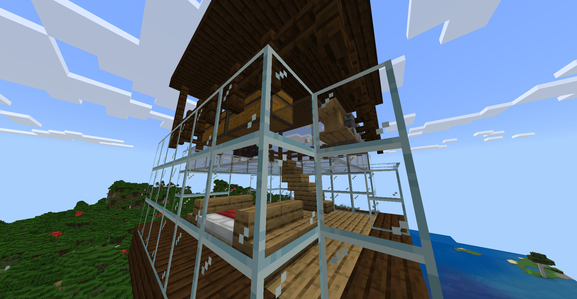 A Minecraft Base in the Air (Bedrock) Minecraft Map