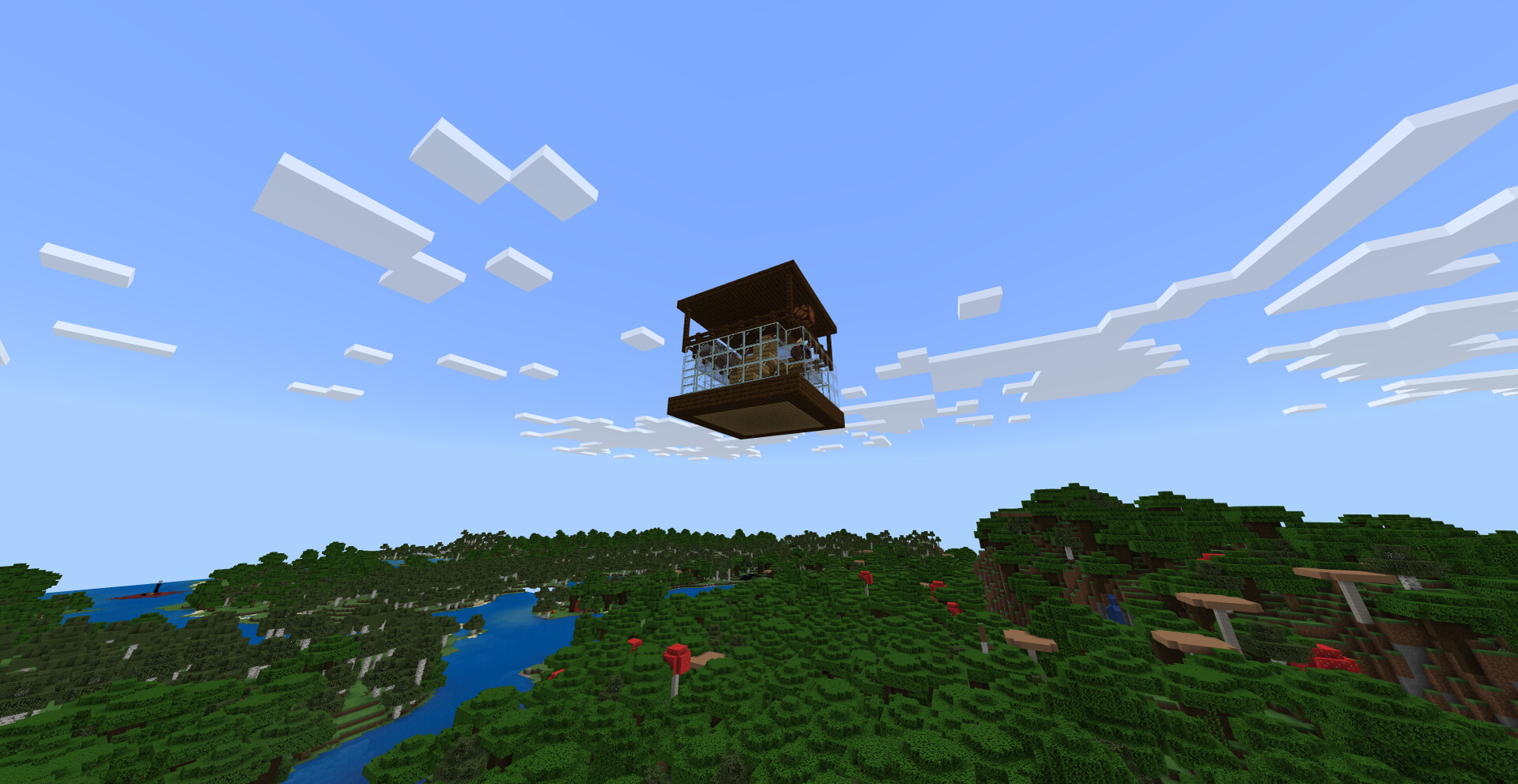 A Minecraft Base in the Air (Bedrock) Minecraft Map