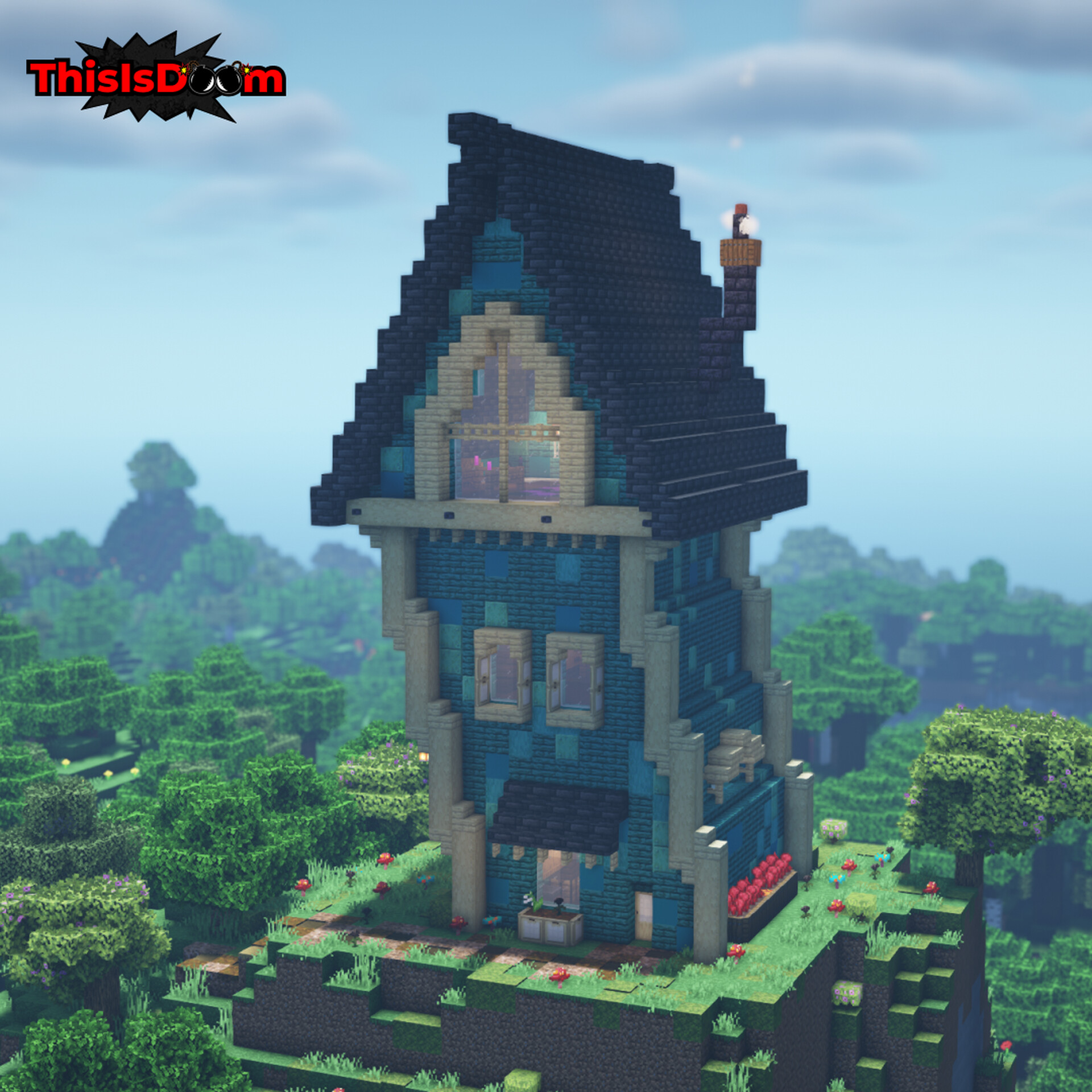 Wonky Witch House and Interior (Build and Litematic) Minecraft Map