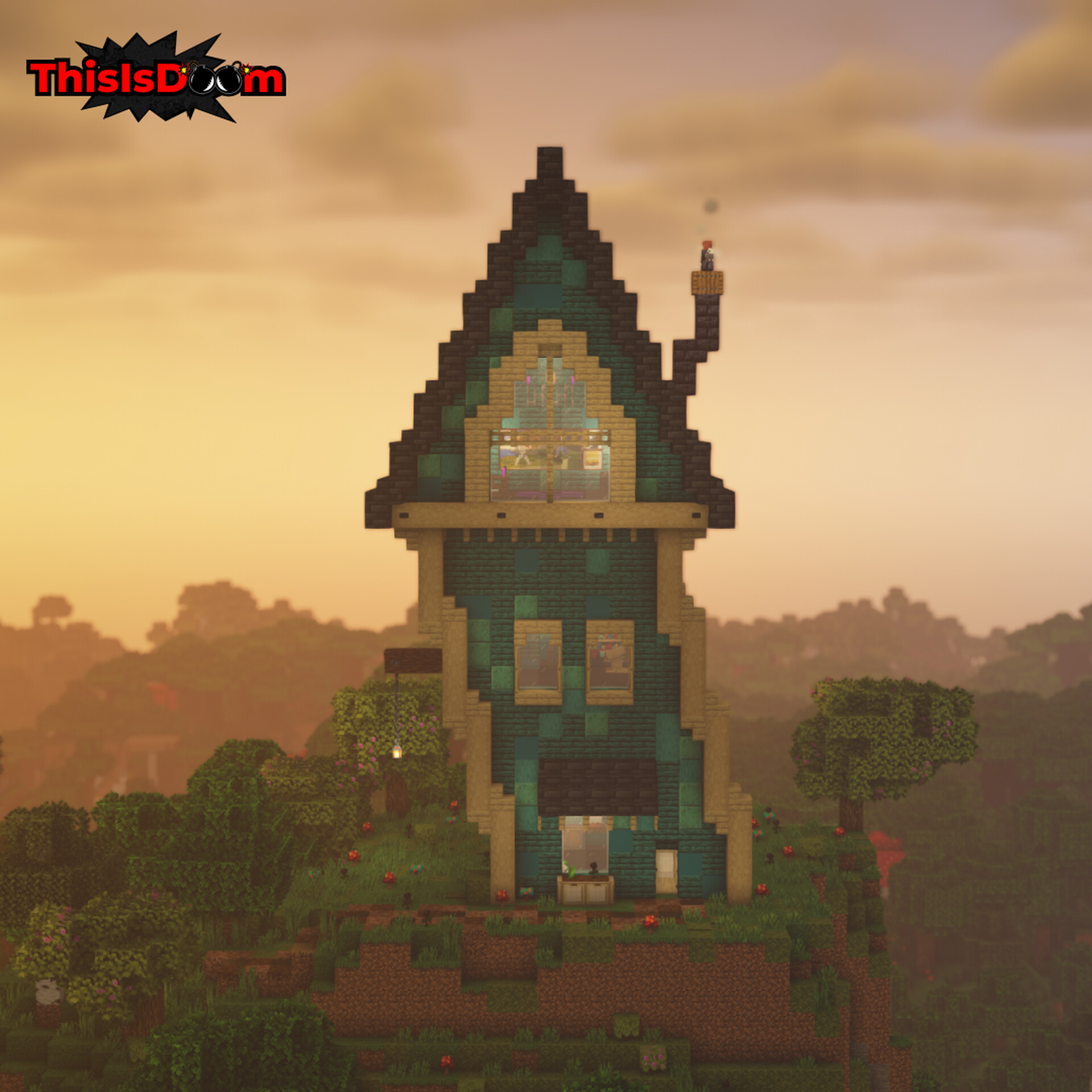 Wonky Witch House and Interior (Build and Litematic) Minecraft Map