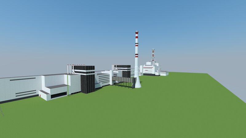 Полесская АЭС, Polessk Nuclear Power Plant, Chernobyl and Kursk npp type. Minecraft Map