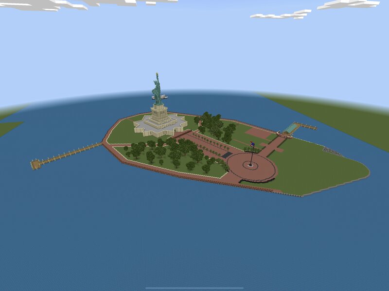 Liberty Island in New York City Minecraft Map