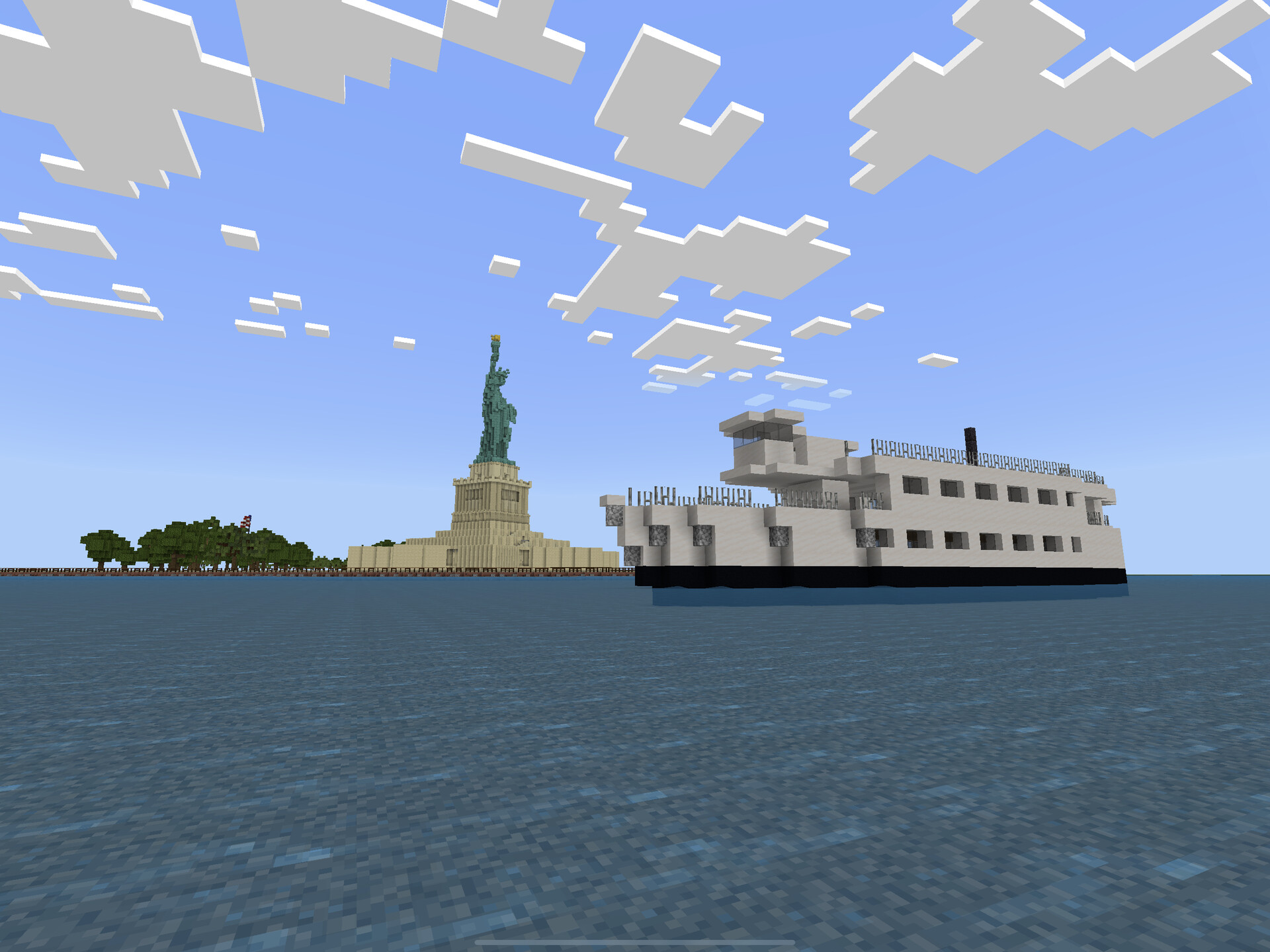 Liberty Island in New York City Minecraft Map