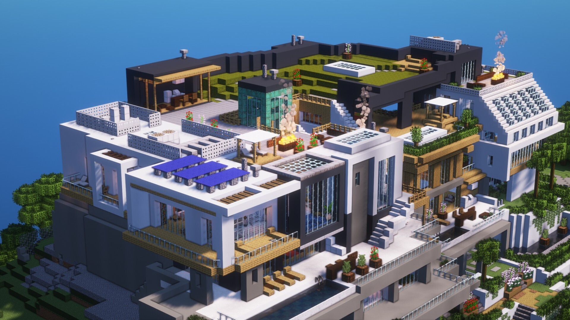 modern mansion Minecraft Map