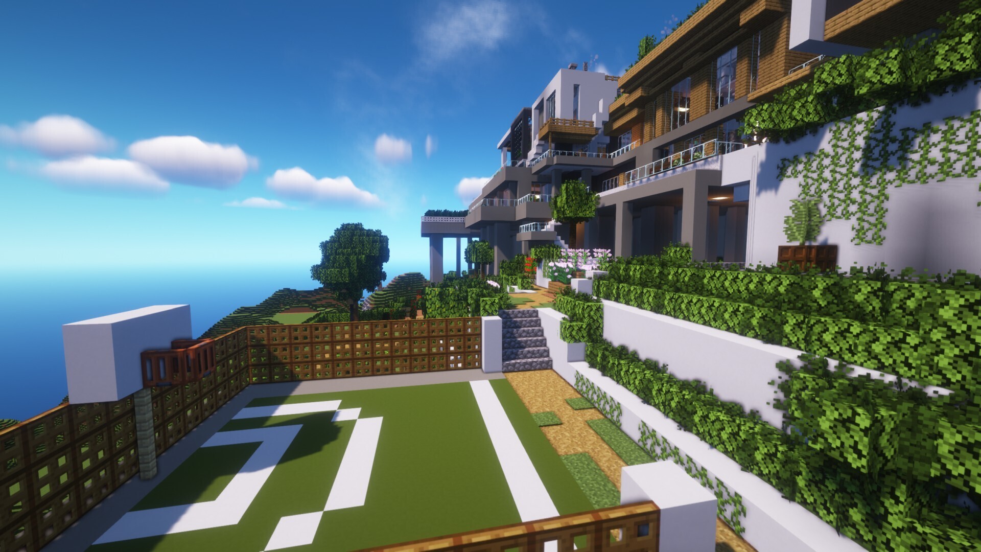 modern mansion Minecraft Map
