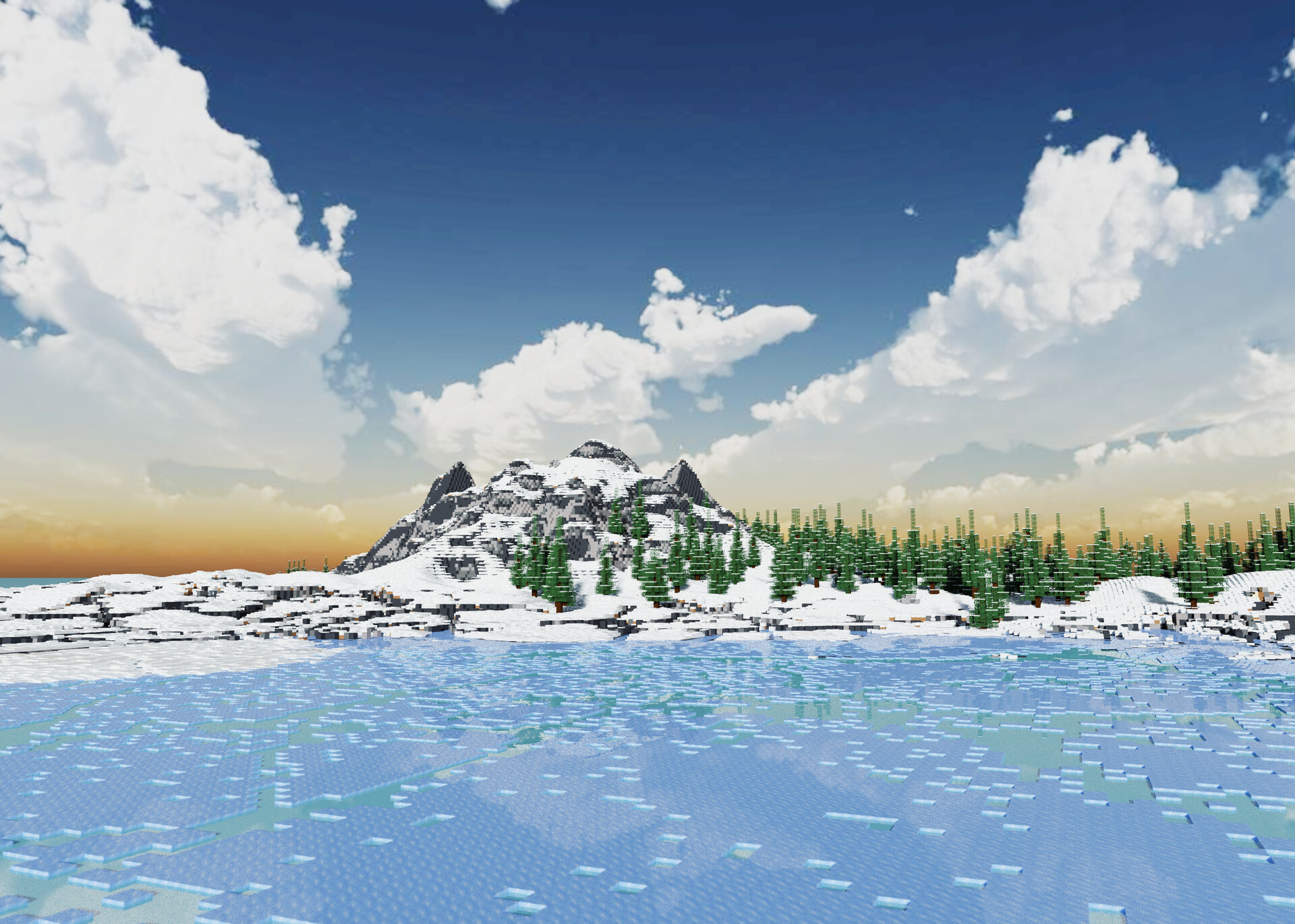 Custom minecraft snow map, old school worldpainter style Minecraft Map