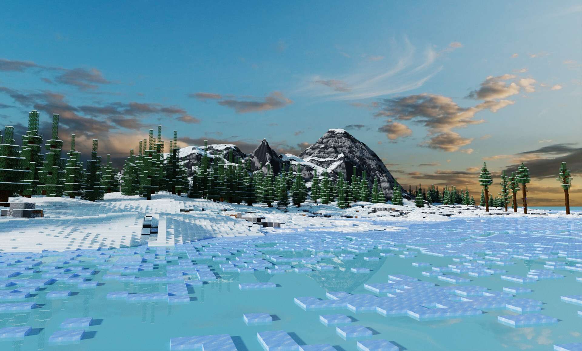 Custom minecraft snow map, old school worldpainter style Minecraft Map