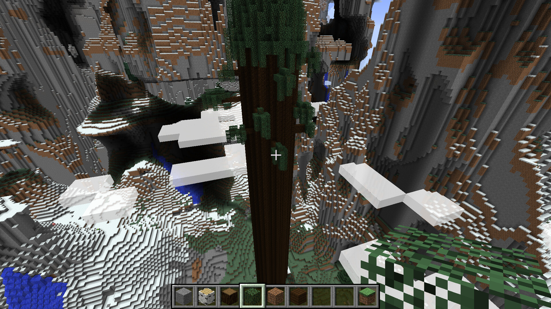 Huge Spruce Tree in very steep terrain map Minecraft Map
