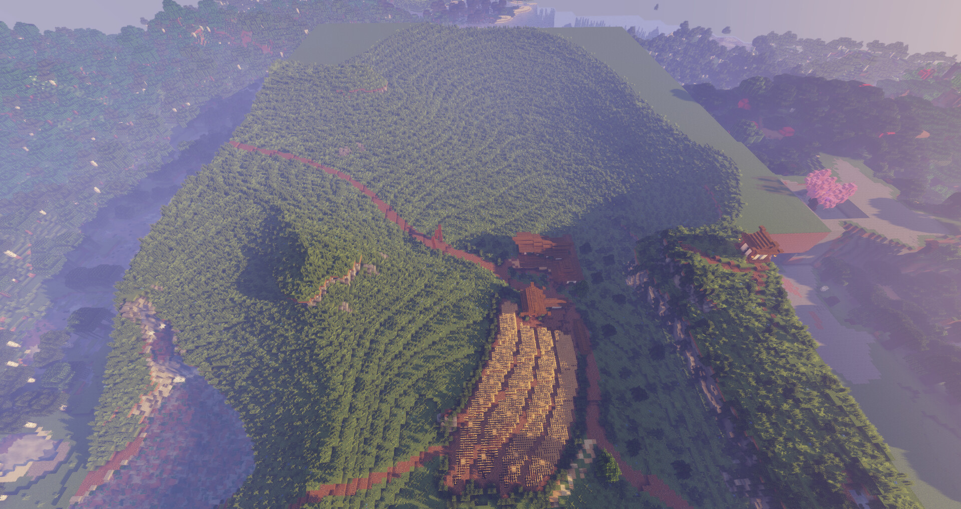 Feudal Japanese Inspired Landscape Minecraft Map