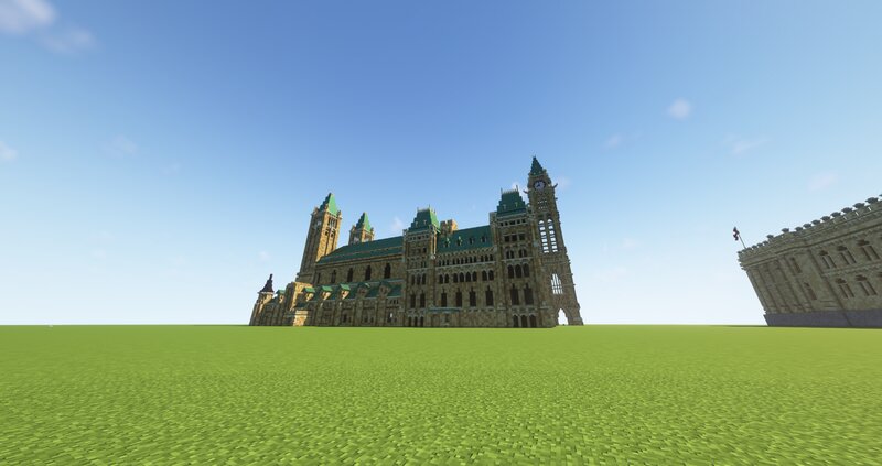Parliament Hill in Ottawa, Canada Minecraft Map