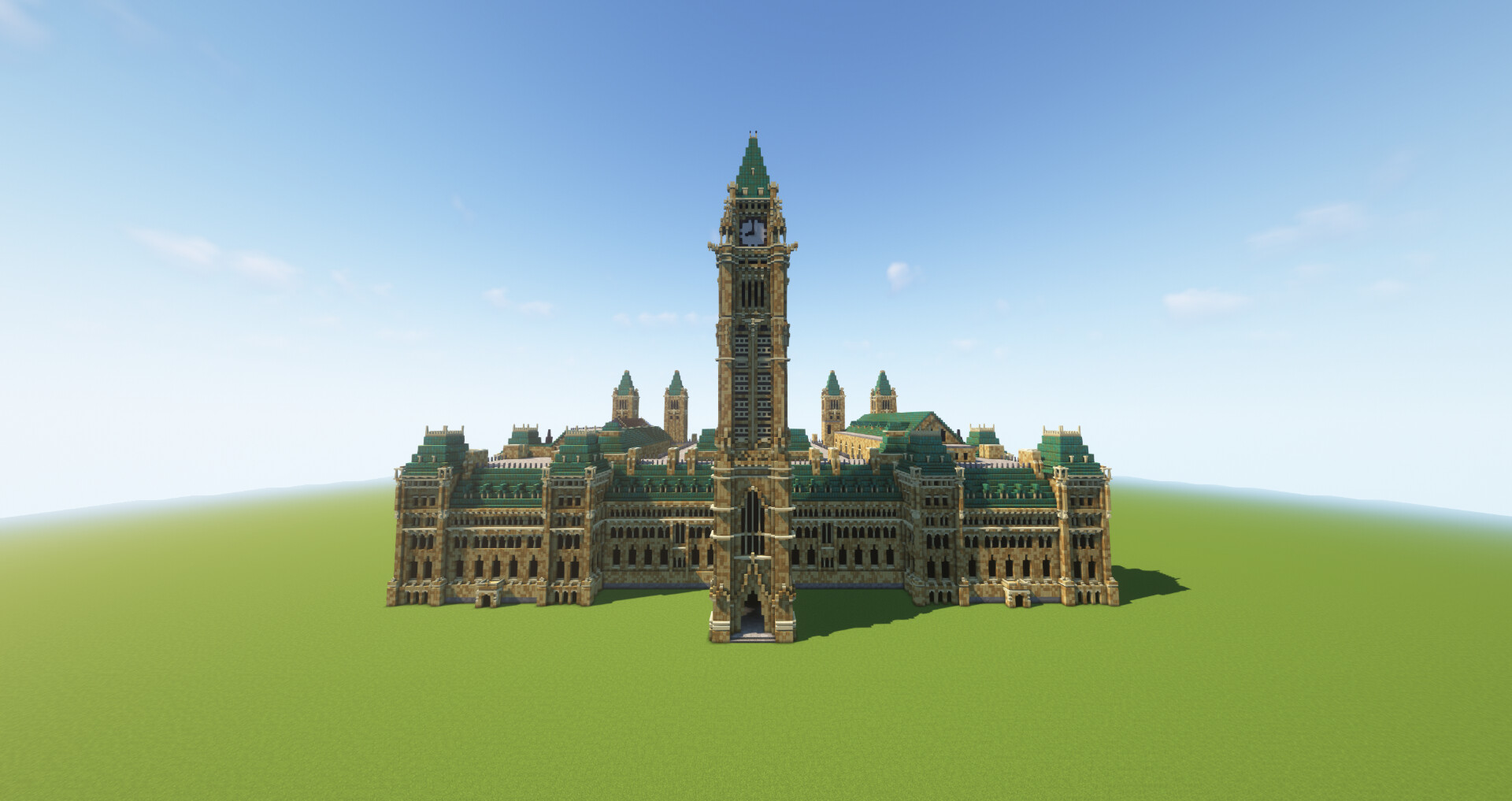 Parliament Hill in Ottawa, Canada Minecraft Map