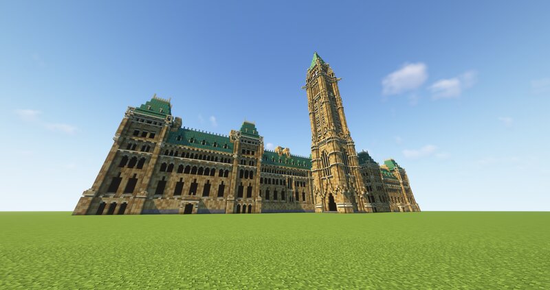 Parliament Hill in Ottawa, Canada Minecraft Map