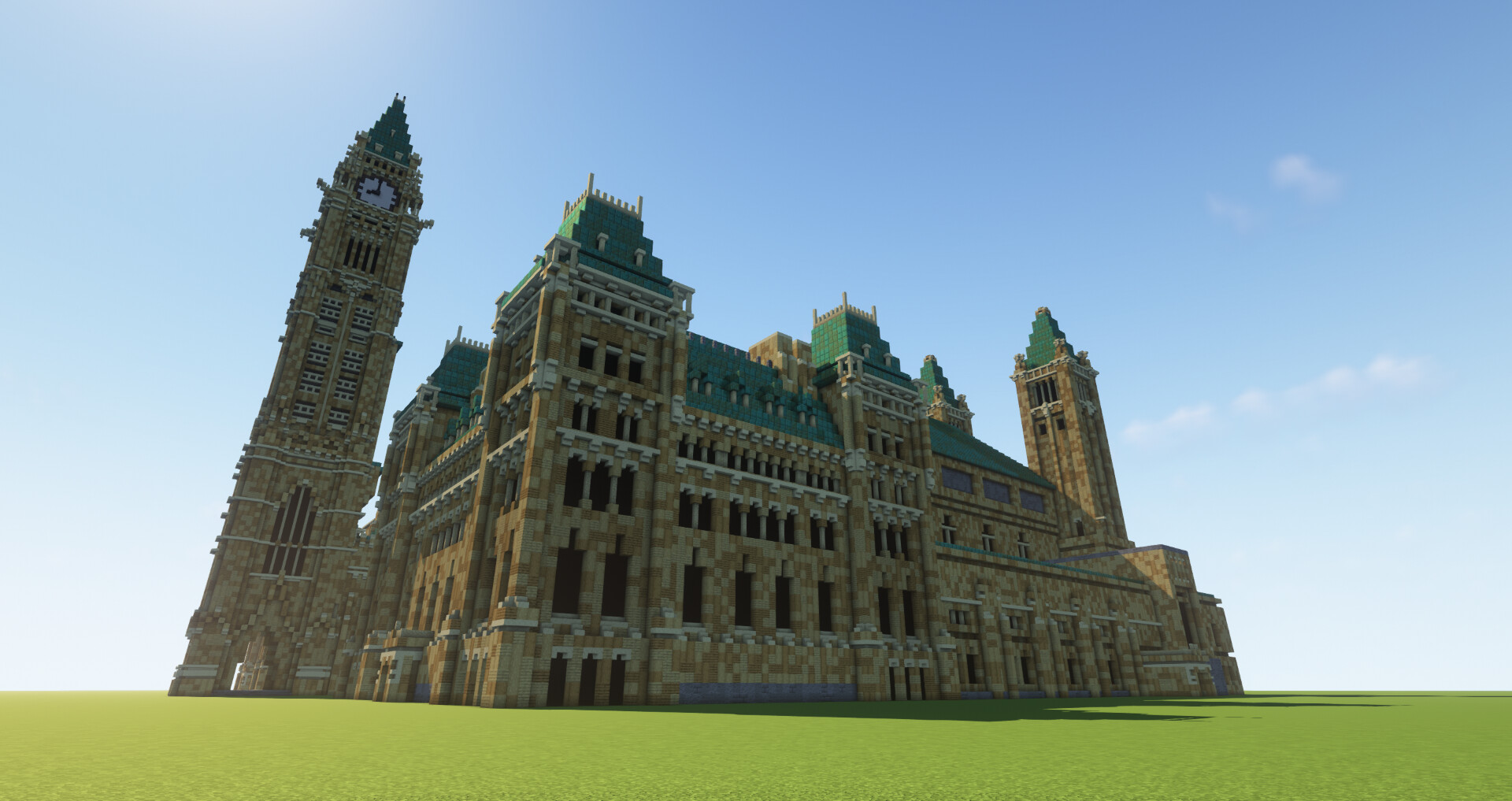 Parliament Hill in Ottawa, Canada Minecraft Map