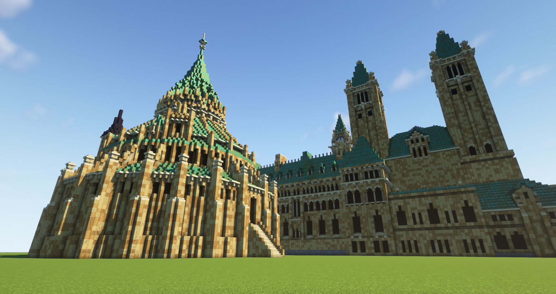 Parliament Hill in Ottawa, Canada Minecraft Map