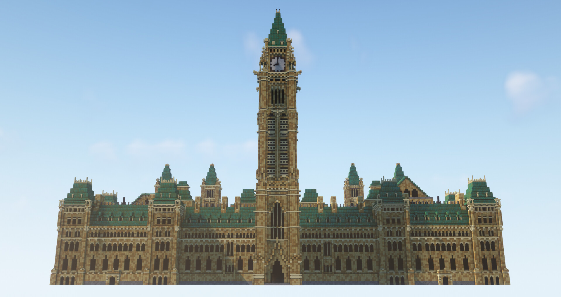 Parliament Hill in Ottawa, Canada Minecraft Map