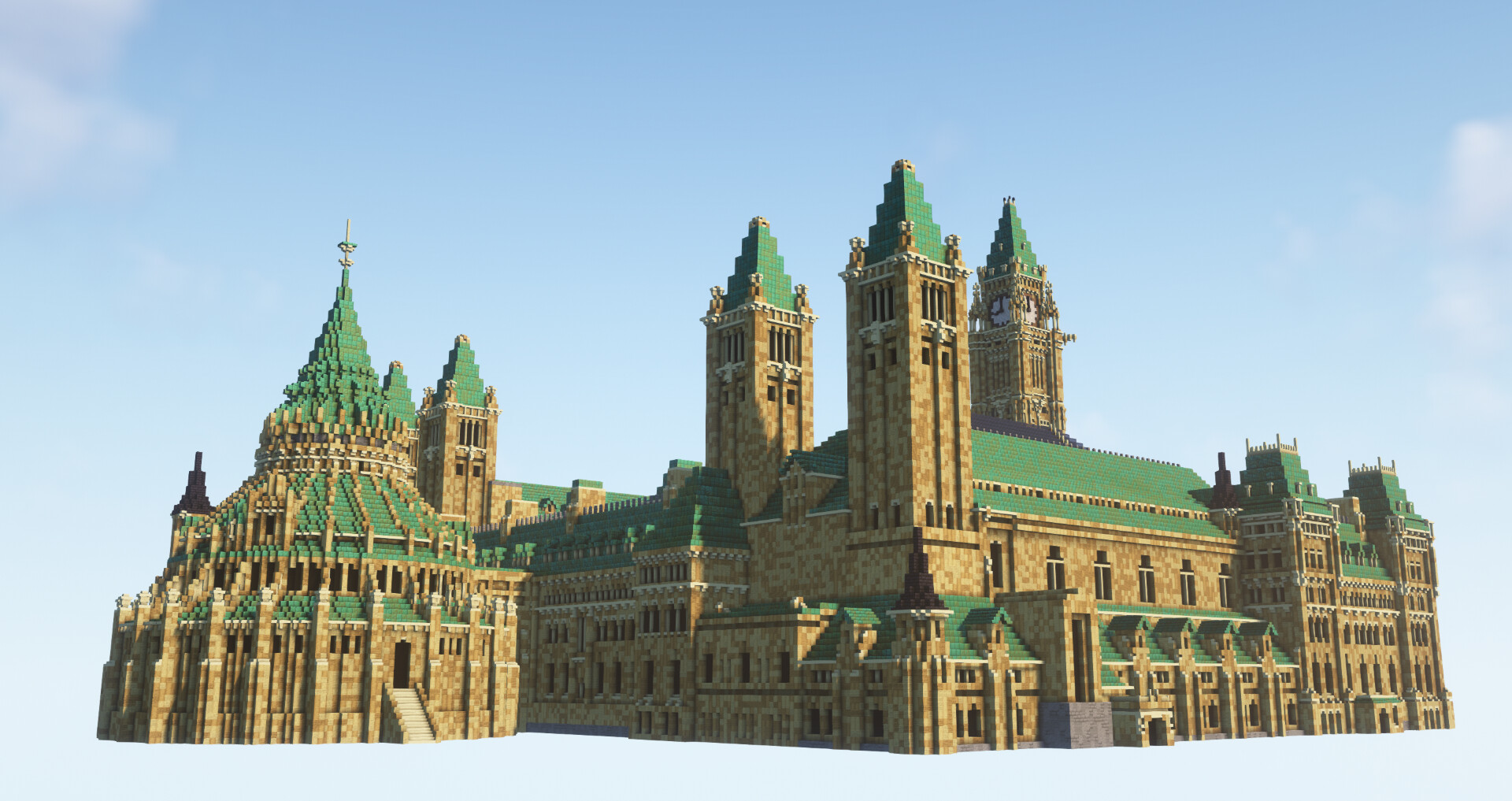 Parliament Hill in Ottawa, Canada Minecraft Map