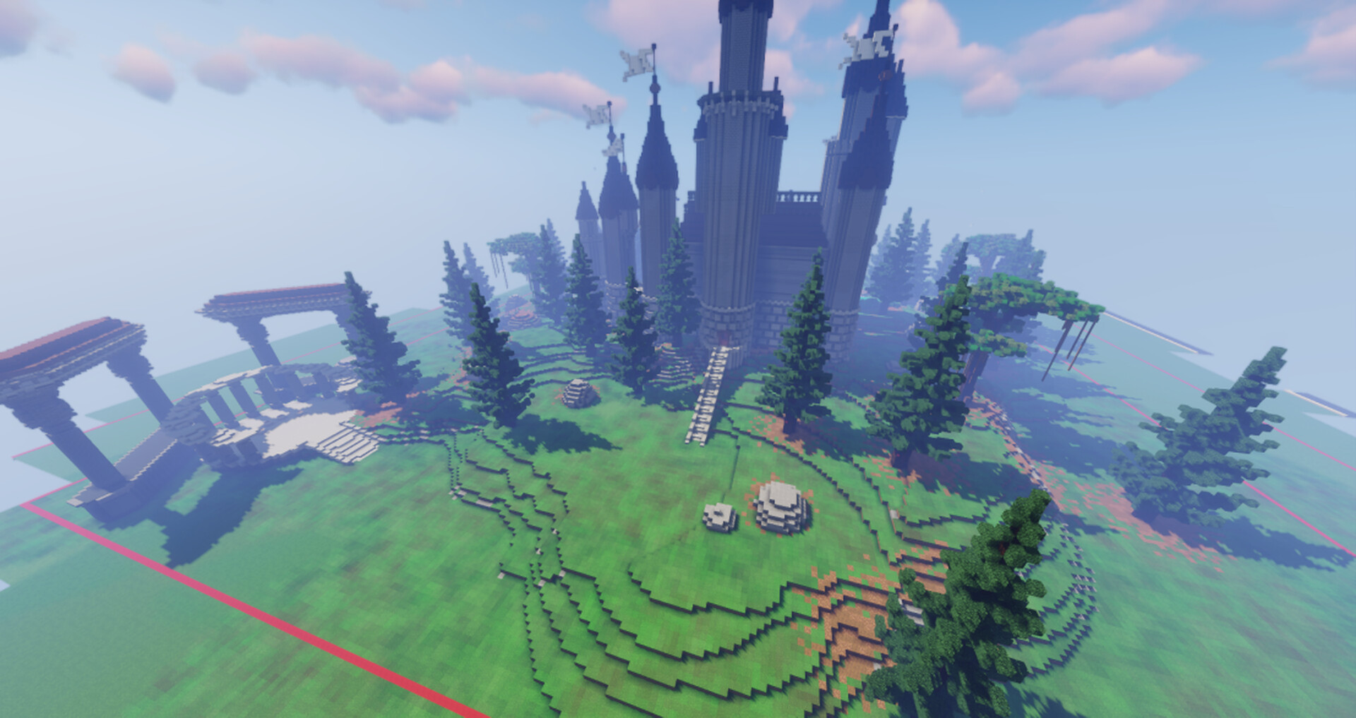 Medieval Castle Spawn // 350x350 Minecraft Map