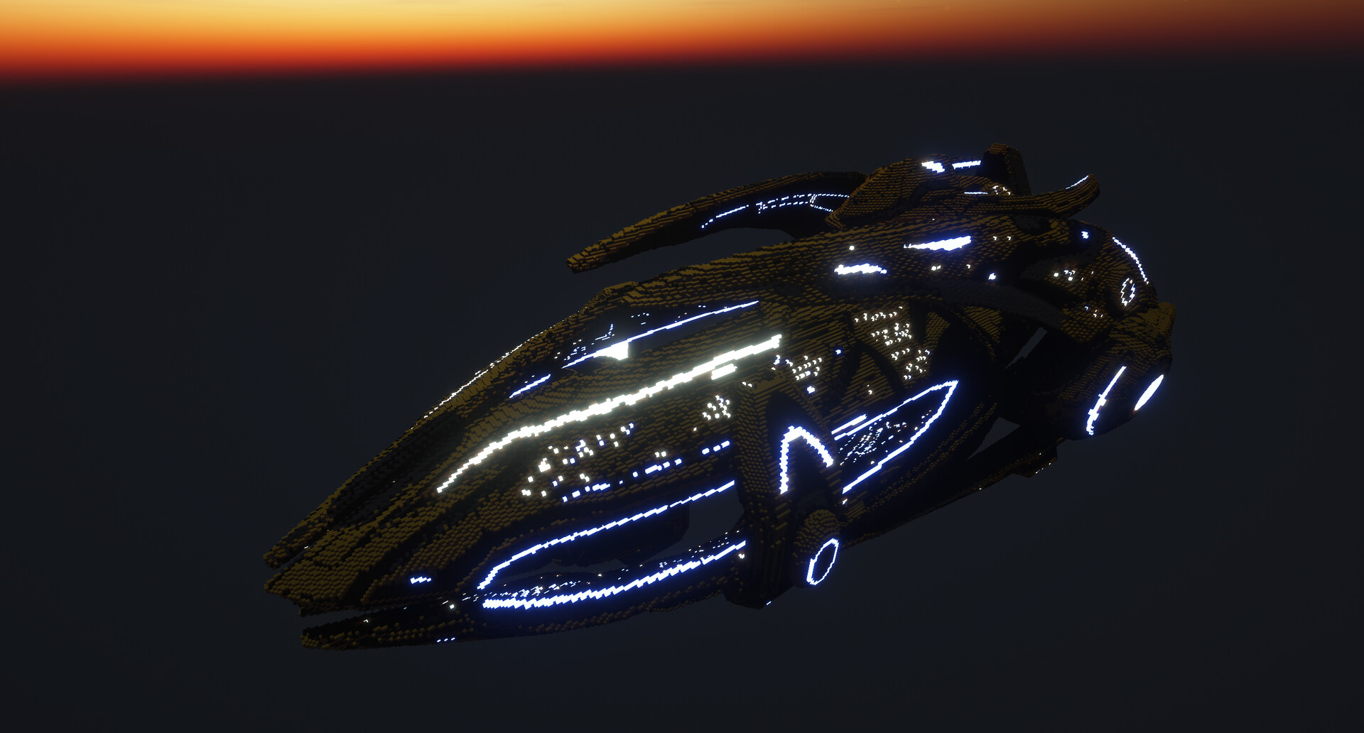 Aiur Carrier StarCraftII - CG Version Minecraft Map