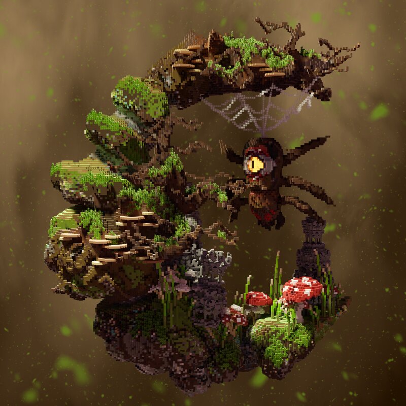 Scary Spider Moon Minecraft Map