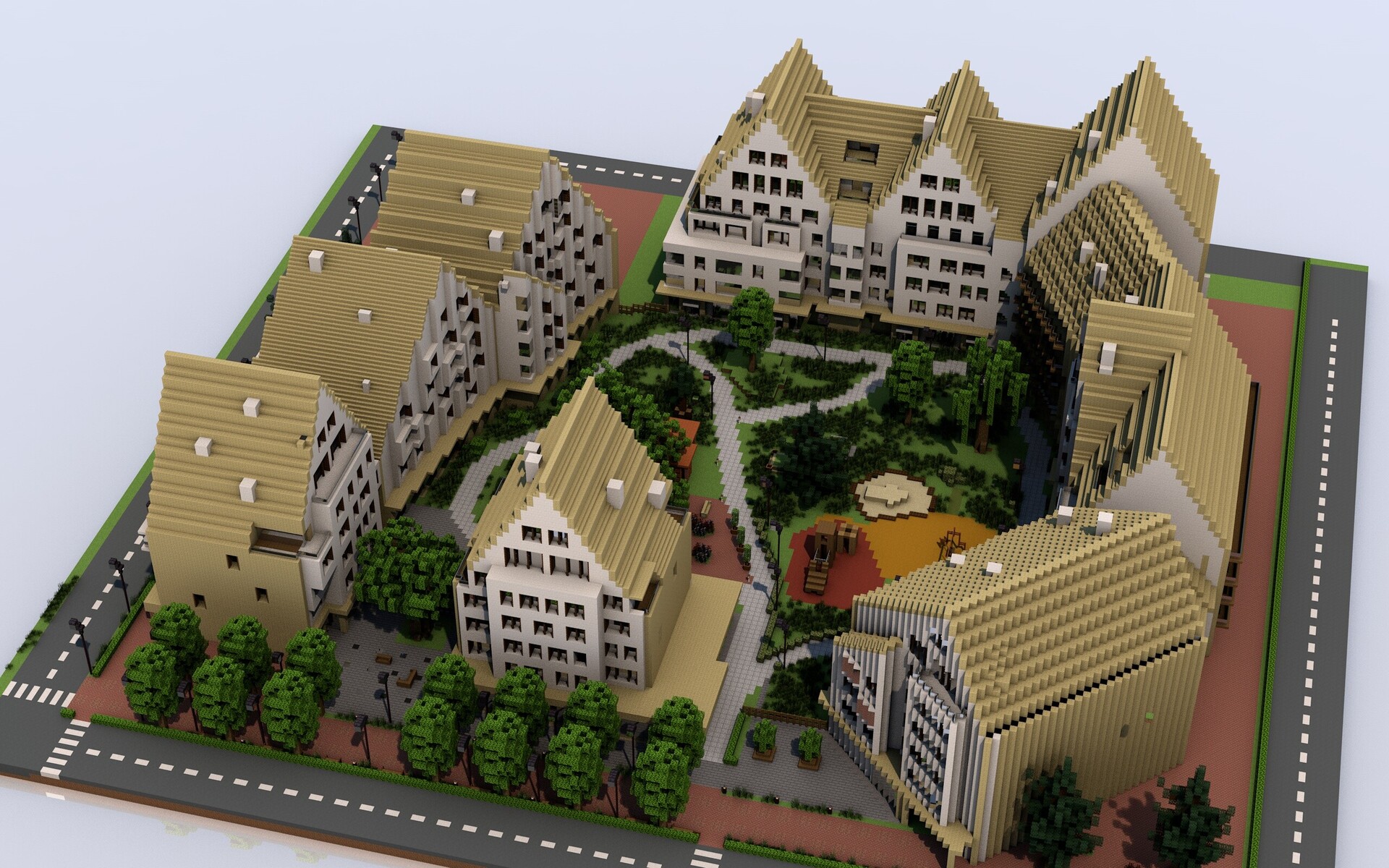 Residential complex project render Minecraft Map