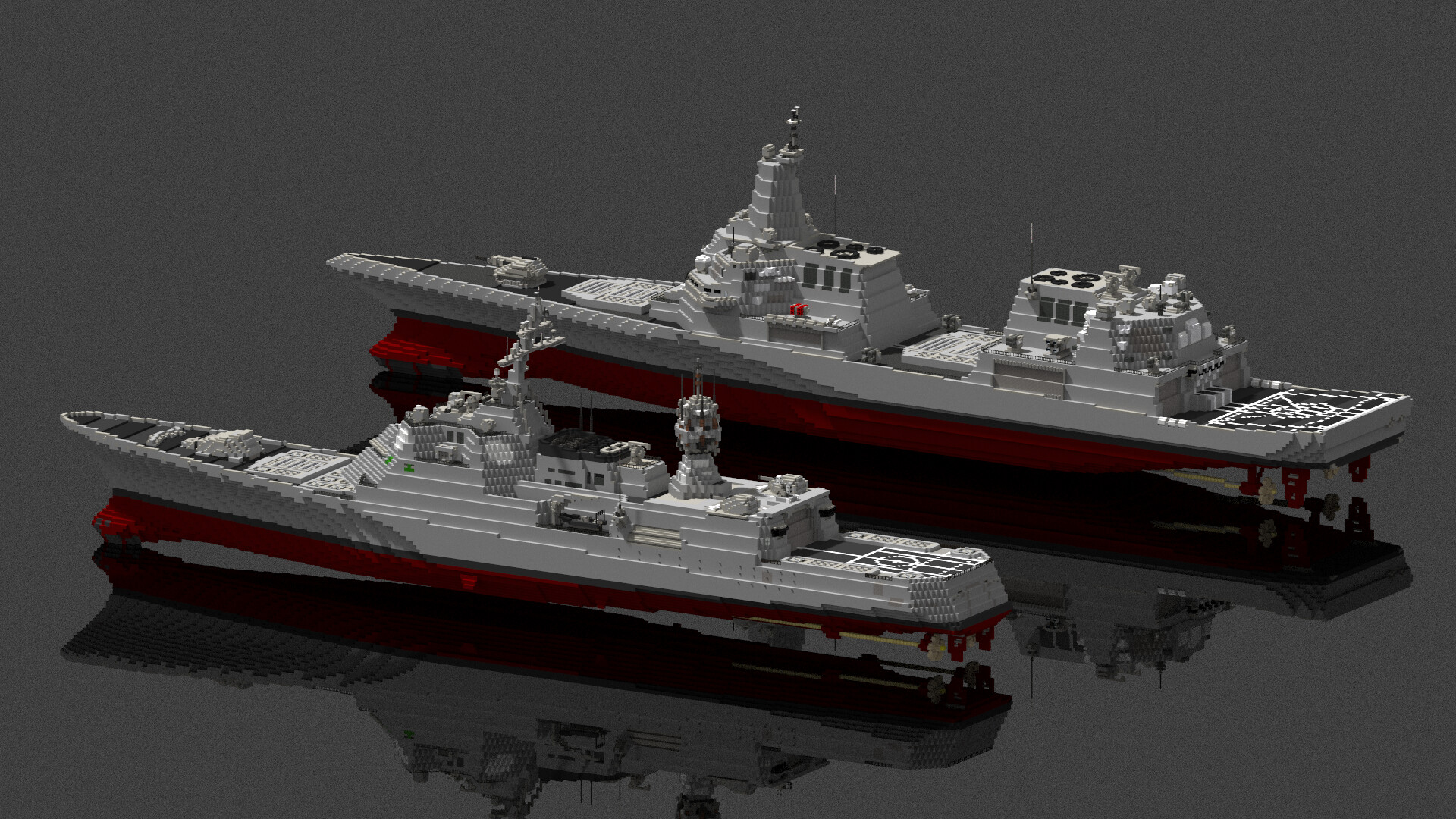 US Navy future new design Cruisers and Destroyers Minecraft Map