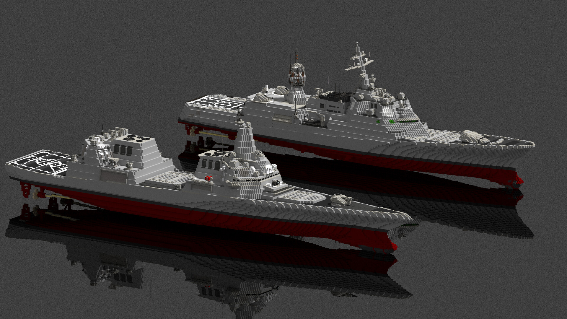 US Navy future new design Cruisers and Destroyers Minecraft Map