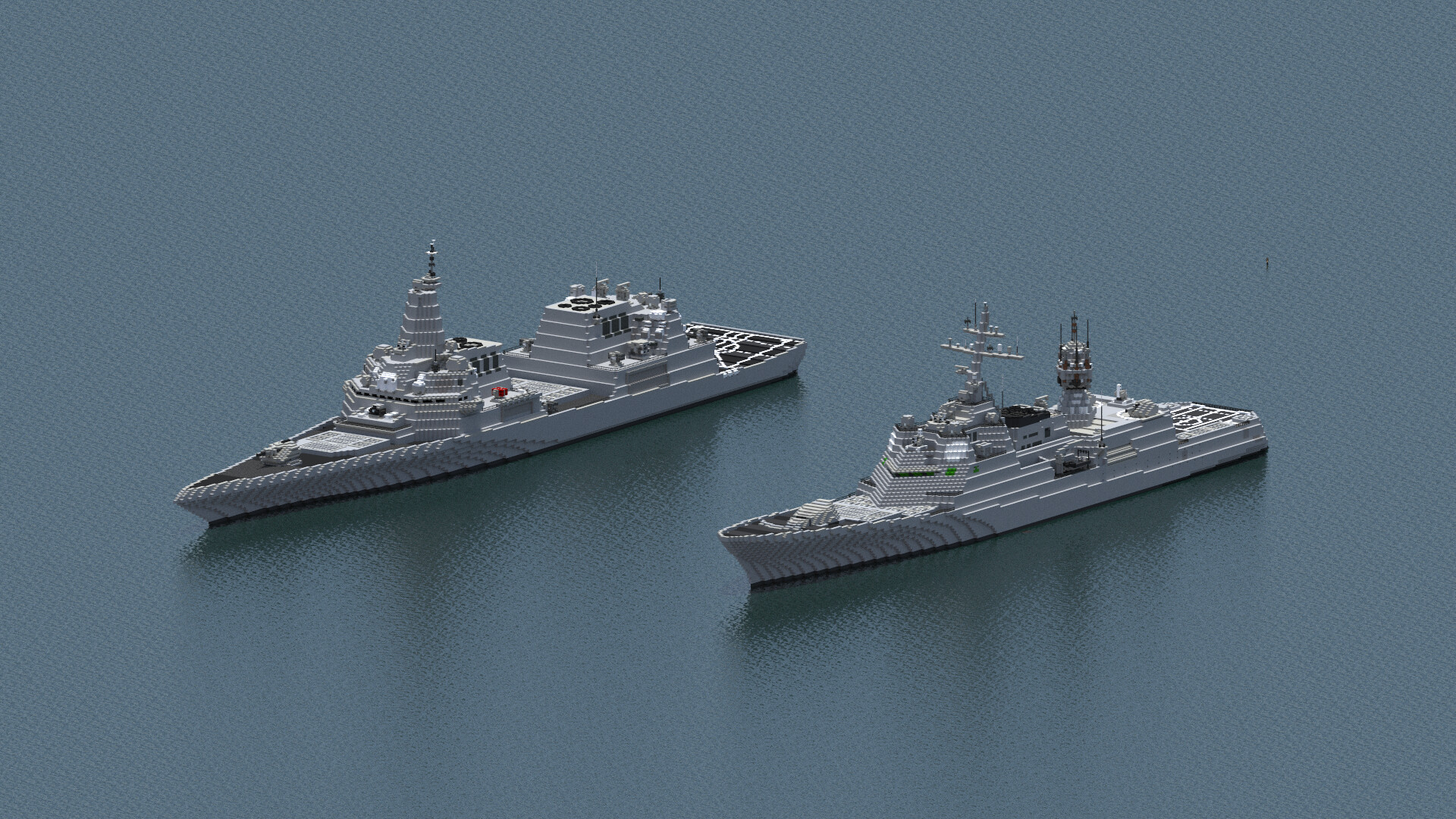 US Navy future new design Cruisers and Destroyers Minecraft Map