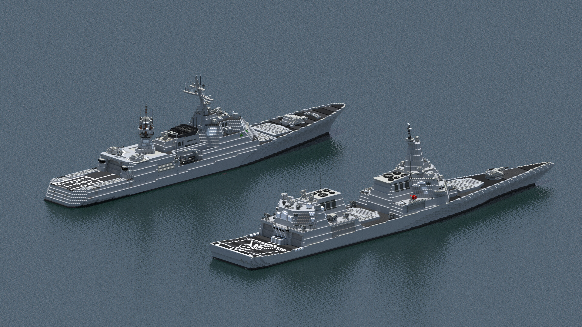 US Navy future new design Cruisers and Destroyers Minecraft Map