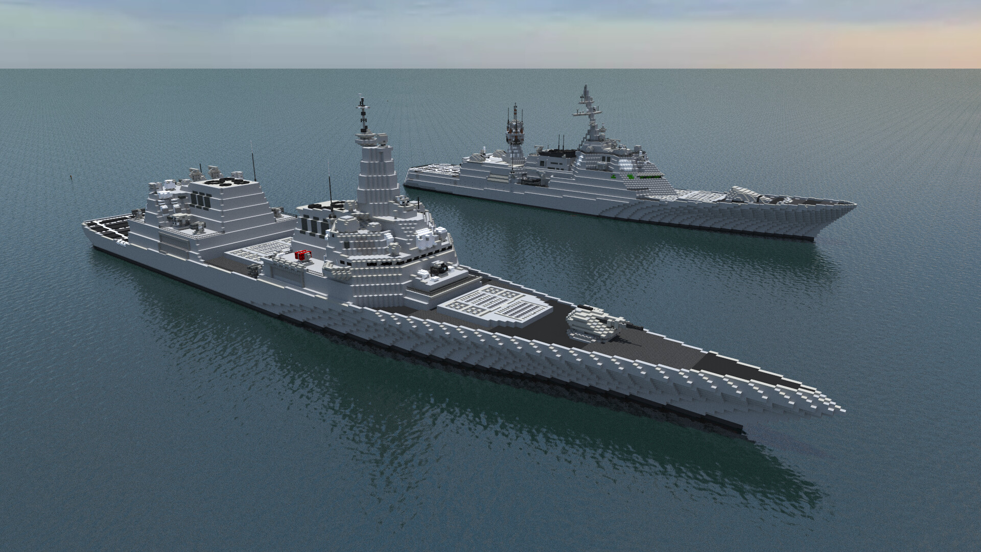 US Navy future new design Cruisers and Destroyers Minecraft Map