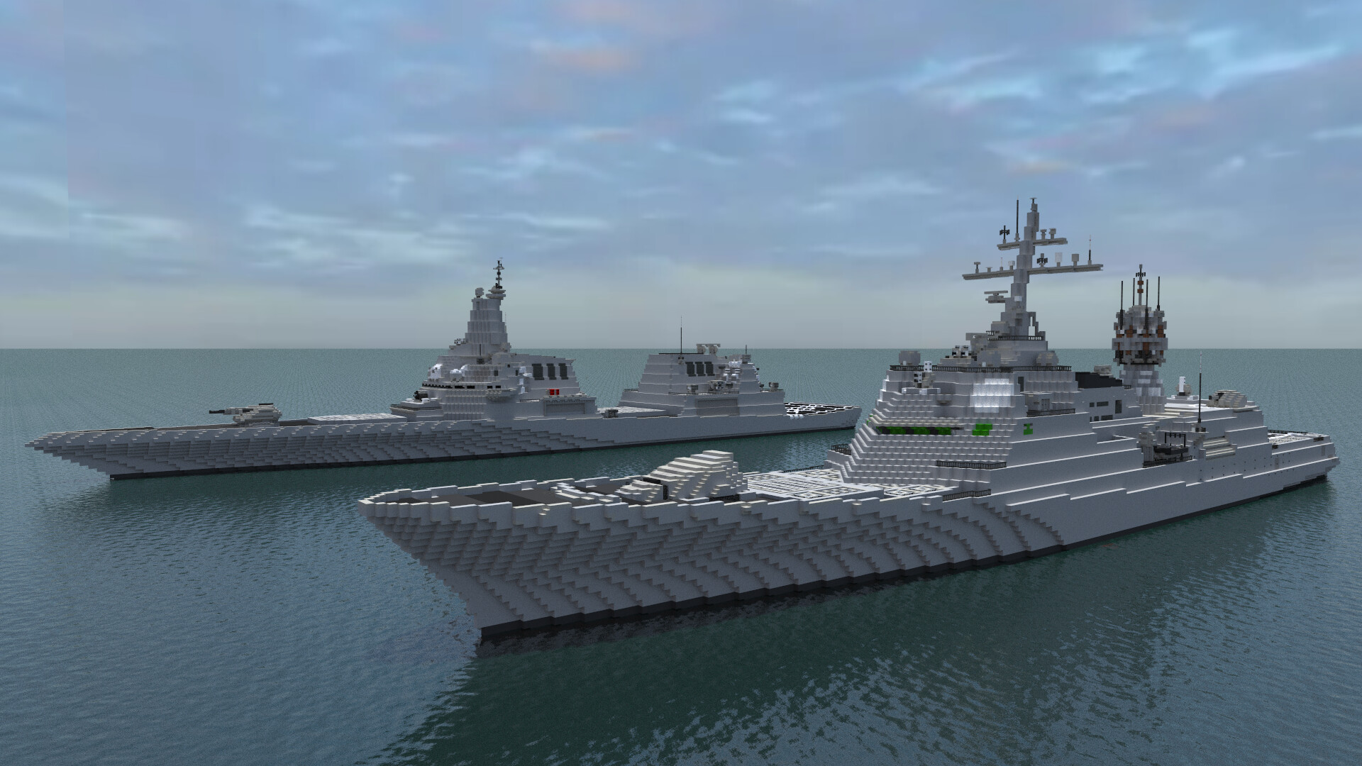 US Navy future new design Cruisers and Destroyers Minecraft Map