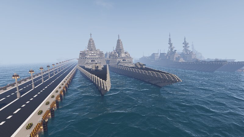 US Navy future new design Cruisers and Destroyers Minecraft Map