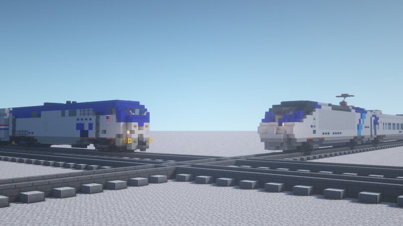 AMTRAK GE P42 GENESIS, Bombardier Acela Express Minecraft Map