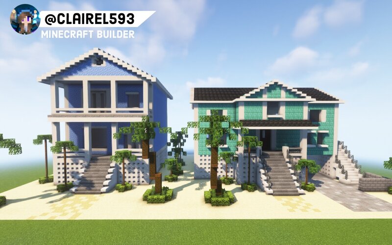 Two Beach Houses (schematic) Minecraft Map
