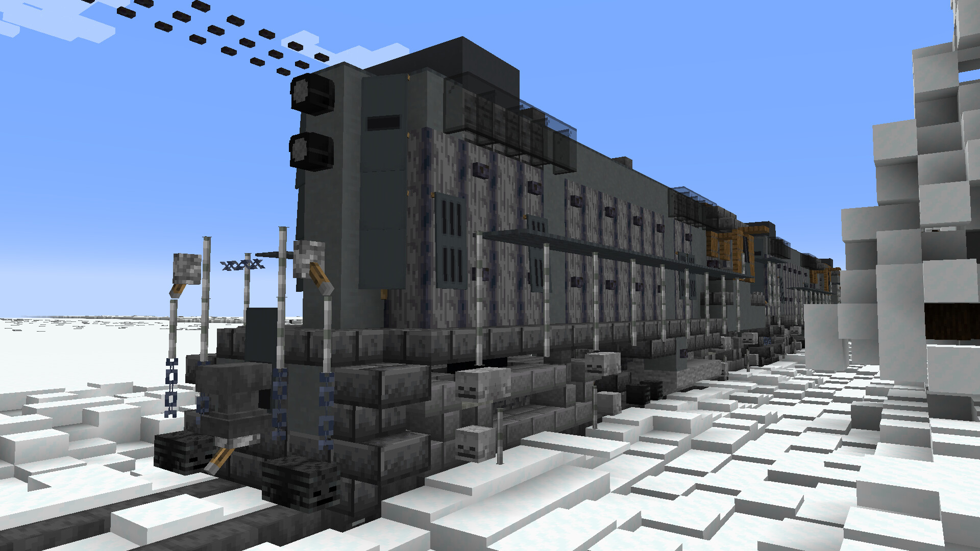 4 locomotives from the movie Runaway Train 1985 Minecraft Map