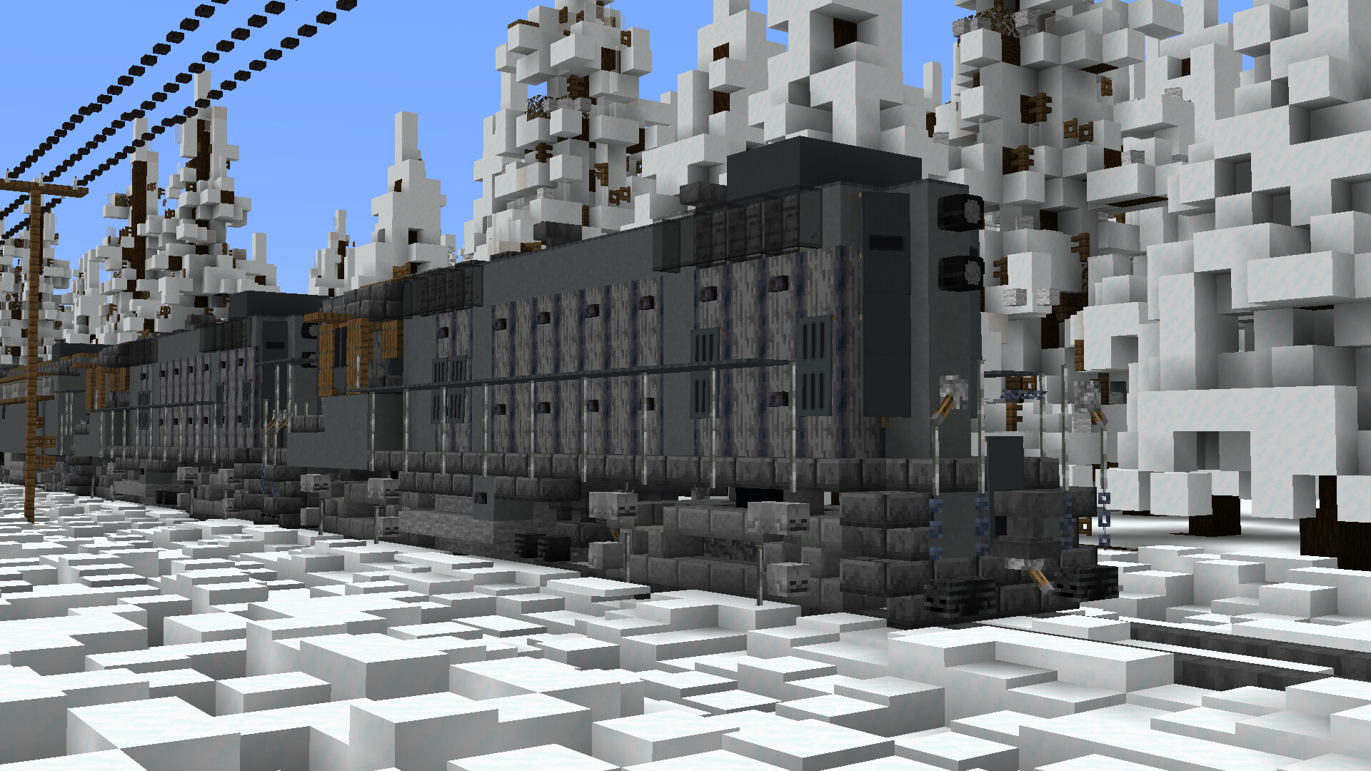 4 locomotives from the movie Runaway Train 1985 Minecraft Map