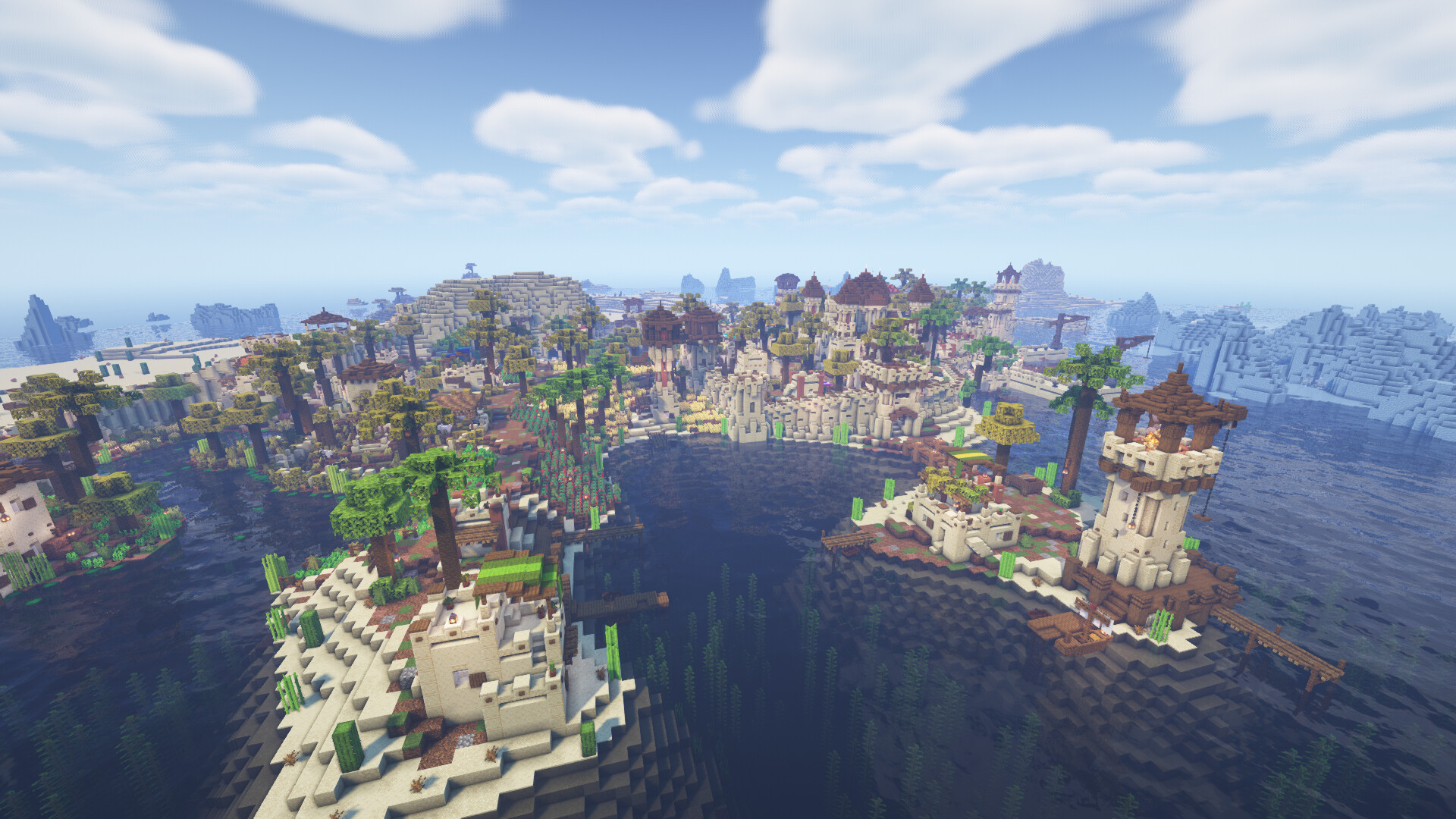 TRANSFORMACIÓN ALDEA DESIERTO / Desert Village Transformation Minecraft Map