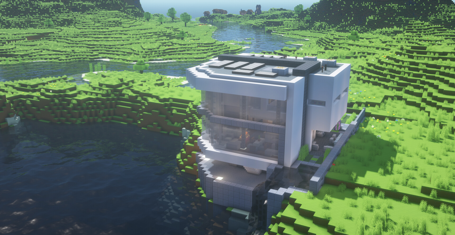 Modern Seaside house Minecraft Map