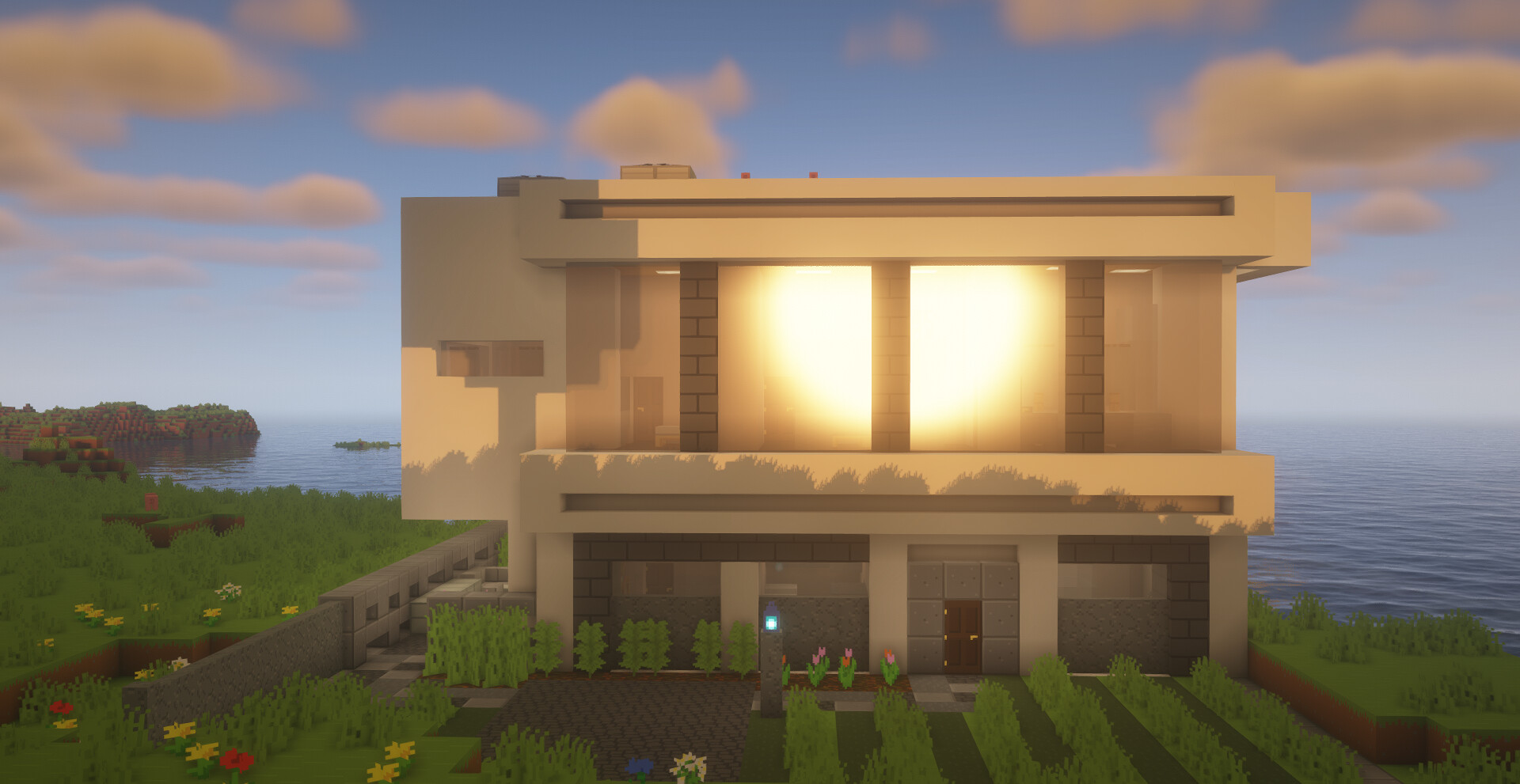 Modern Seaside house Minecraft Map