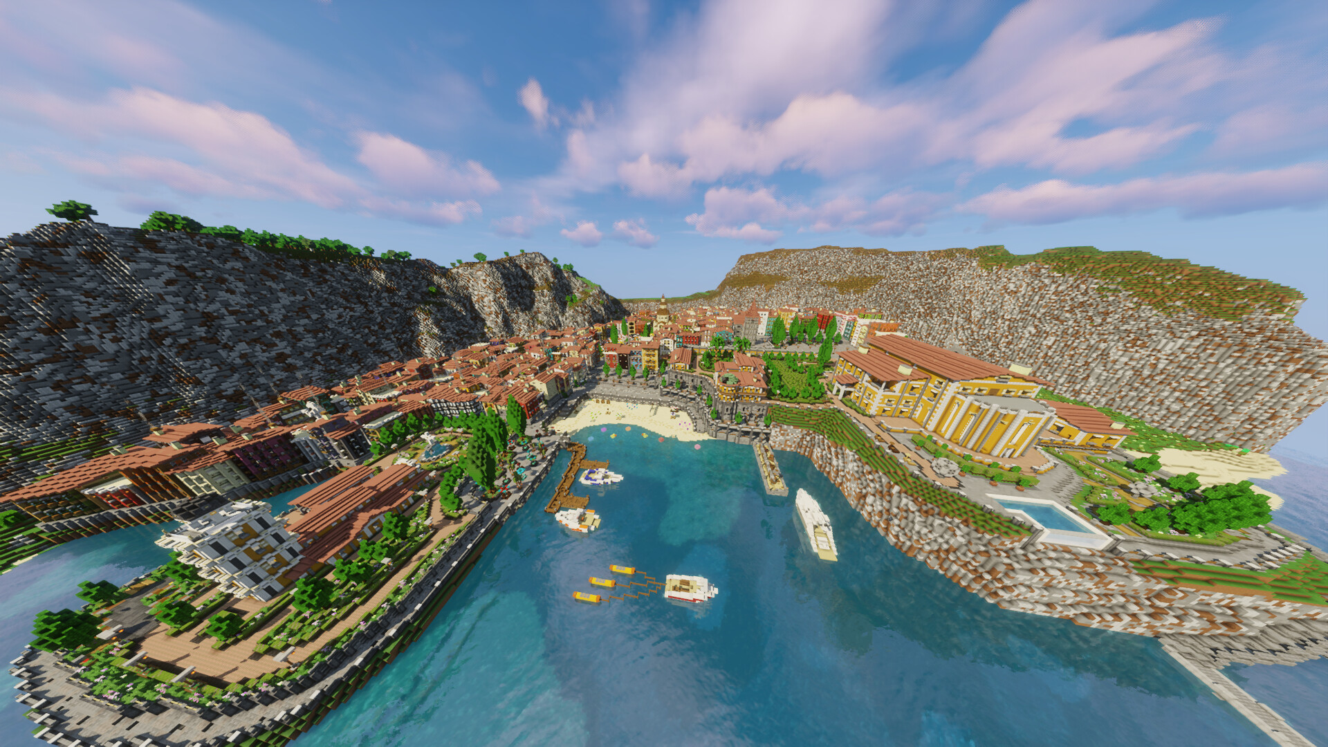 Acera | Mediterranean Town/City Java & Bedrock [DOWNLOAD] Minecraft Map