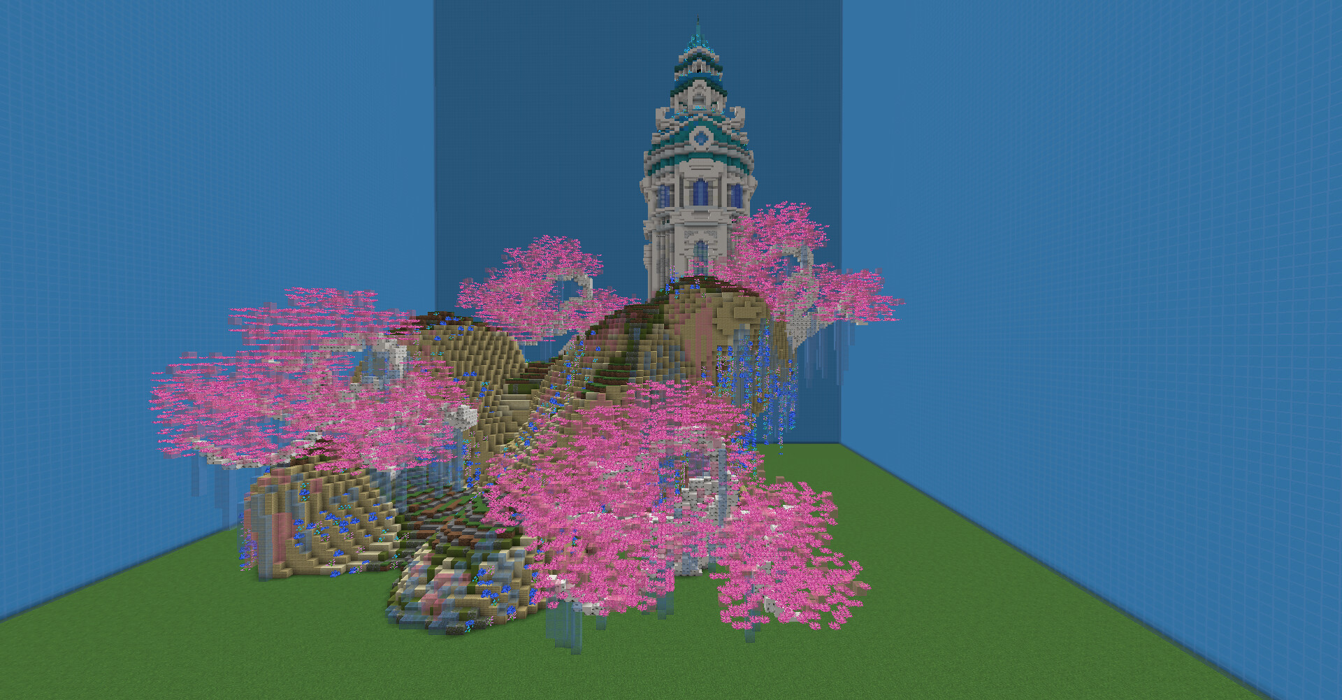 Practice fantasy/Aqua builds Minecraft Map