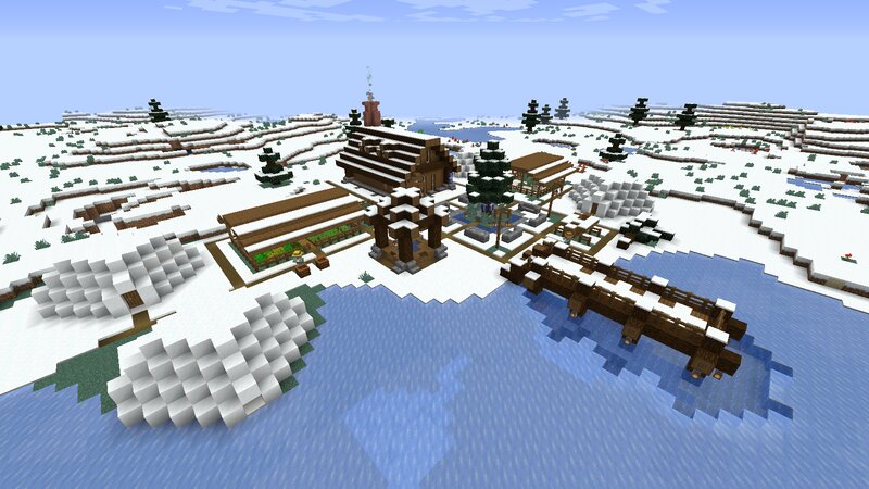 Snowy Town Minecraft Map