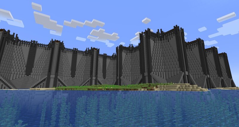 Aacumenunan Sea Wall made of cascading structure blocks Minecraft Map