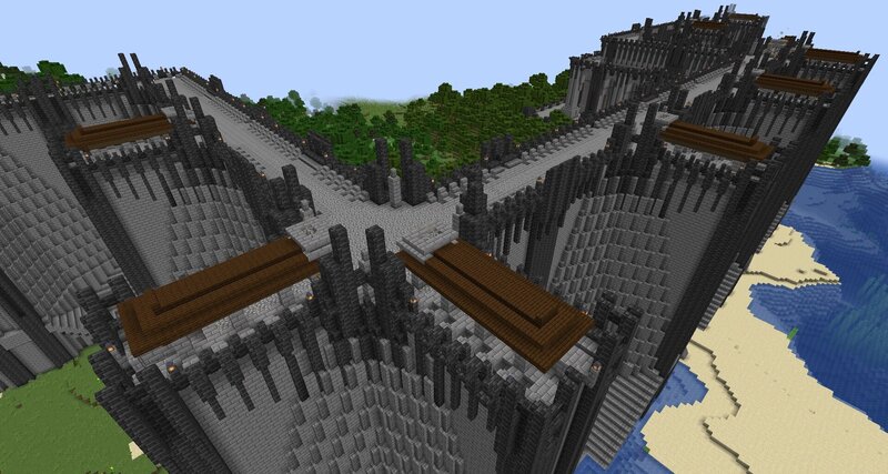 Aacumenunan Sea Wall made of cascading structure blocks Minecraft Map
