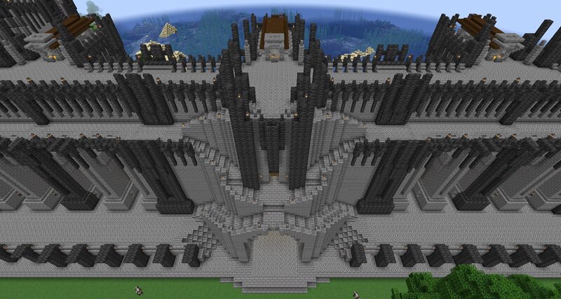 Aacumenunan Sea Wall made of cascading structure blocks Minecraft Map